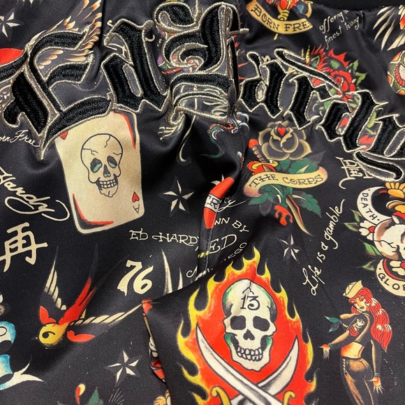 Ed Hardy | Pants & Jumpsuits | Ed Hardy Flashboard Pants With Black ...